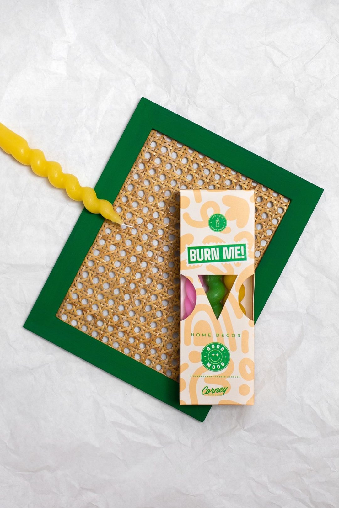 Candy Collection x Good Mood 3’lü Şamdan Mumu - Corney Design