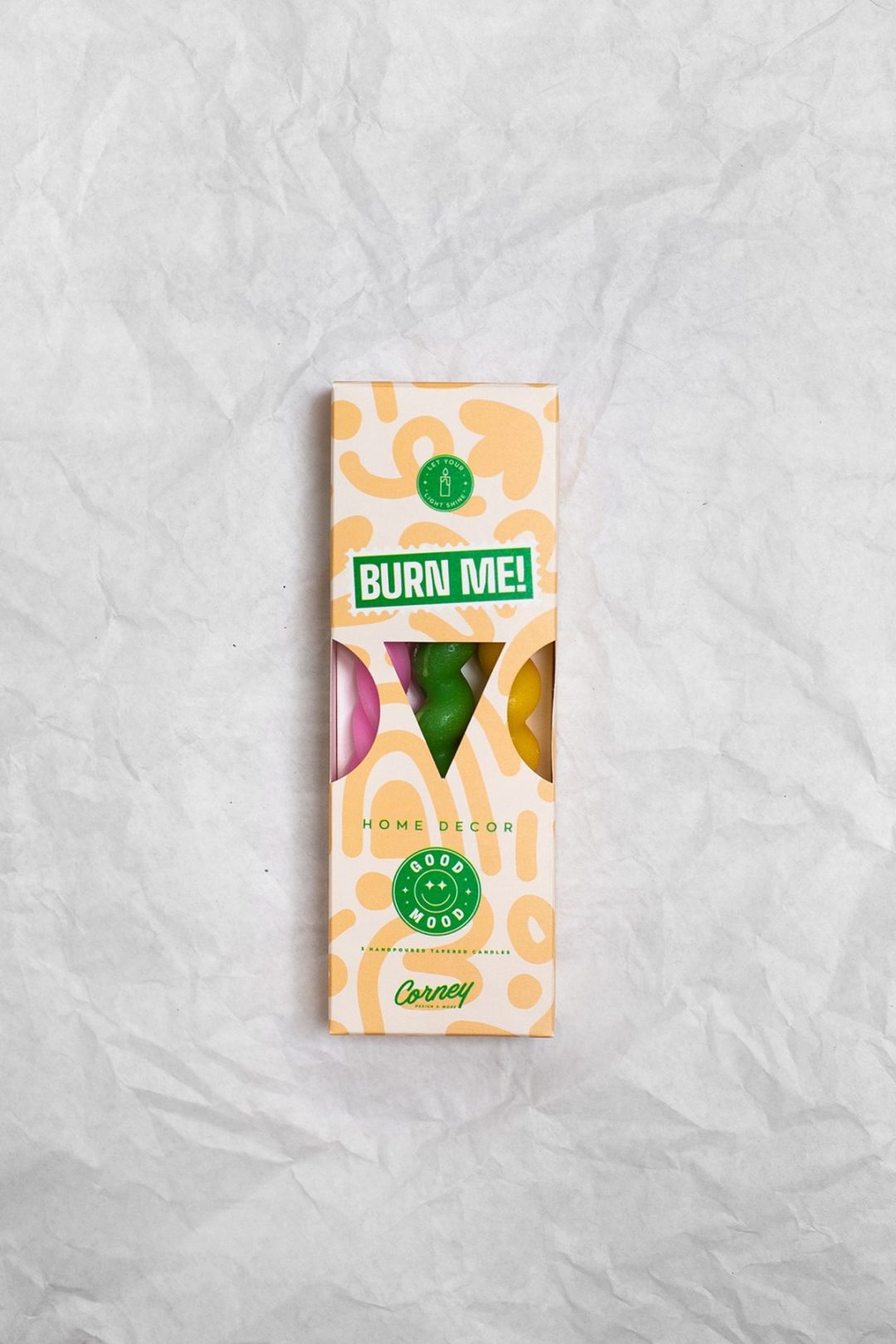 Candy Collection x Good Mood 3’lü Şamdan Mumu - Corney Design